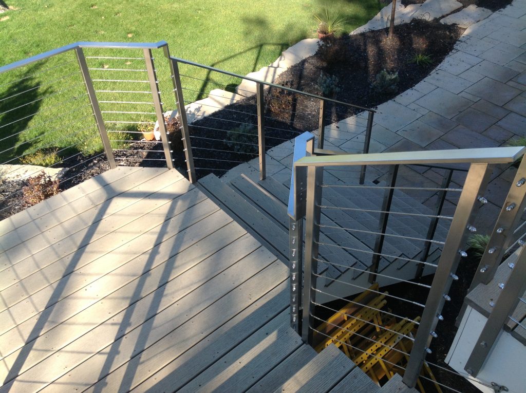 Clearview® Cable Deck Railing with Flat Top Rail - AGSstainless.com