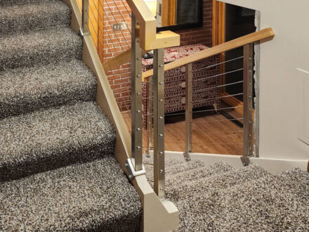 Inspiring Switch-Back Staircase Makeover Idea - AGSstainless.com