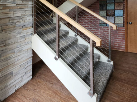 Inspiring Switch-Back Staircase Makeover Idea - AGSstainless.com